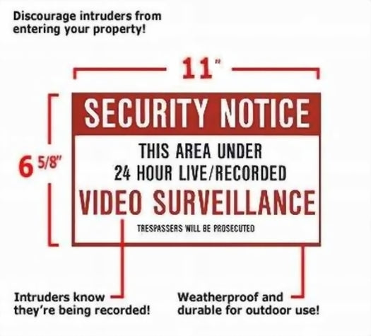 X10 MM023 Video Surveillance Security Warning Sign 11x7 inch – TheX10Shop